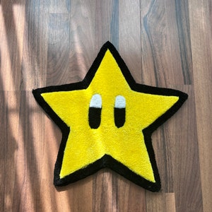 Tufted Mario Super Star Rug, Wall-hanging, PRE-ORDER Custom Carpet ...