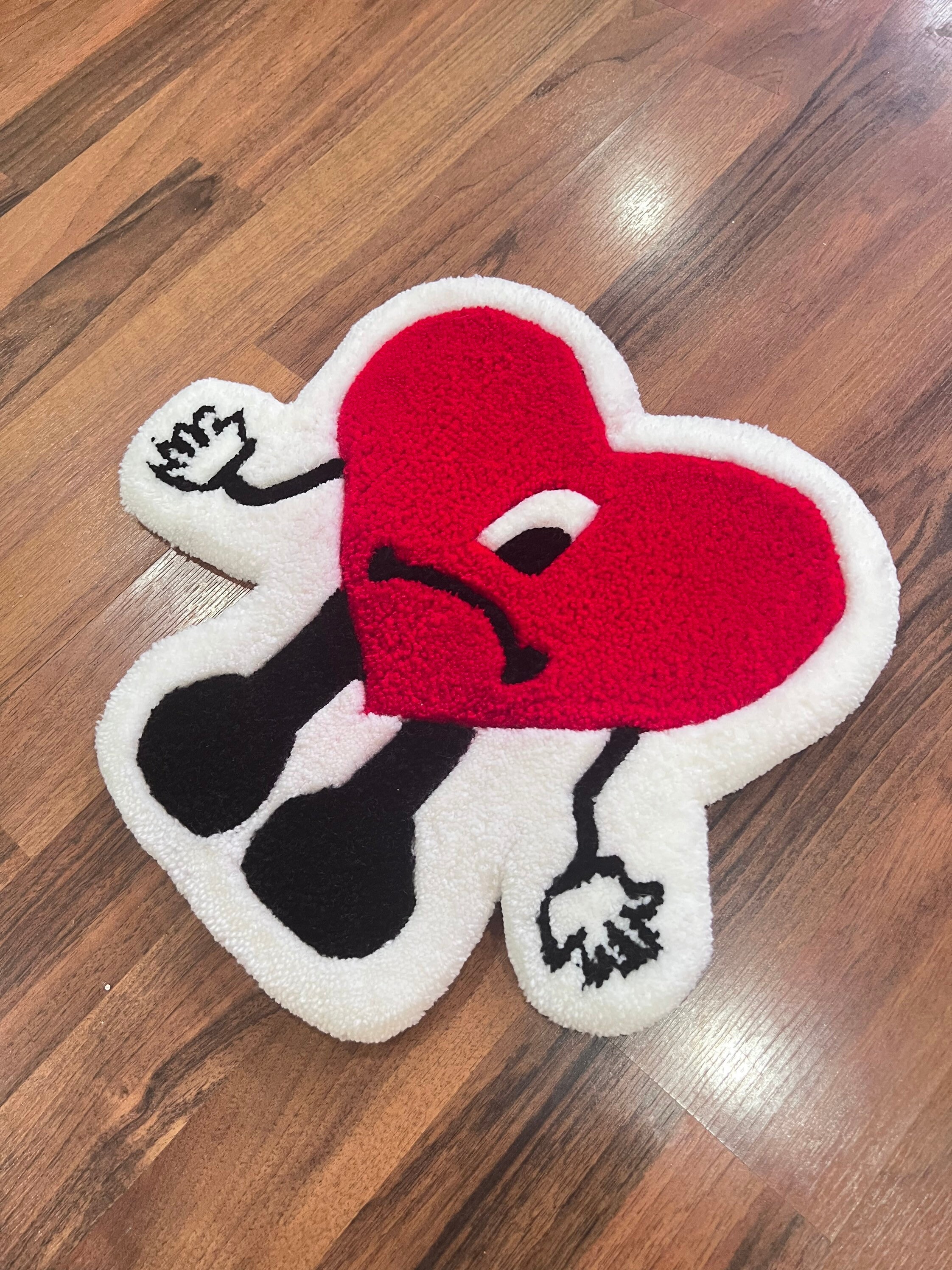 Bad Bunny Heart Tufted Rug Un Verano Sin Ti Corazón - Etsy