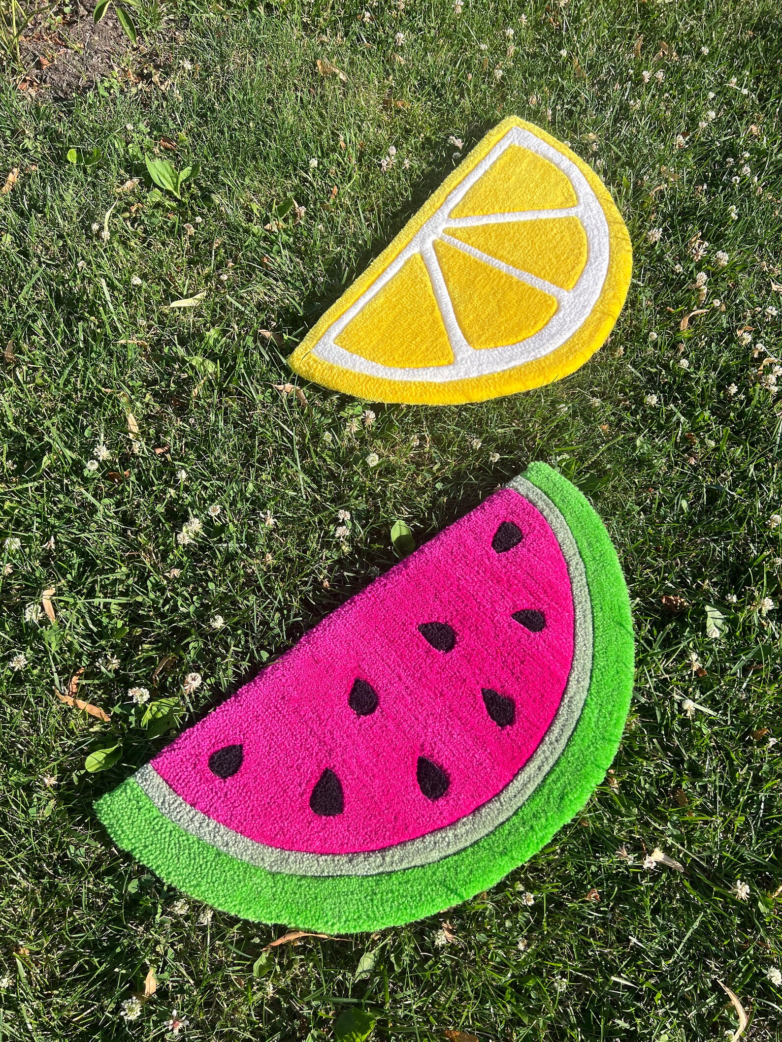 Lemon Fruit Handmade Tufted Accent Rug - Etsy