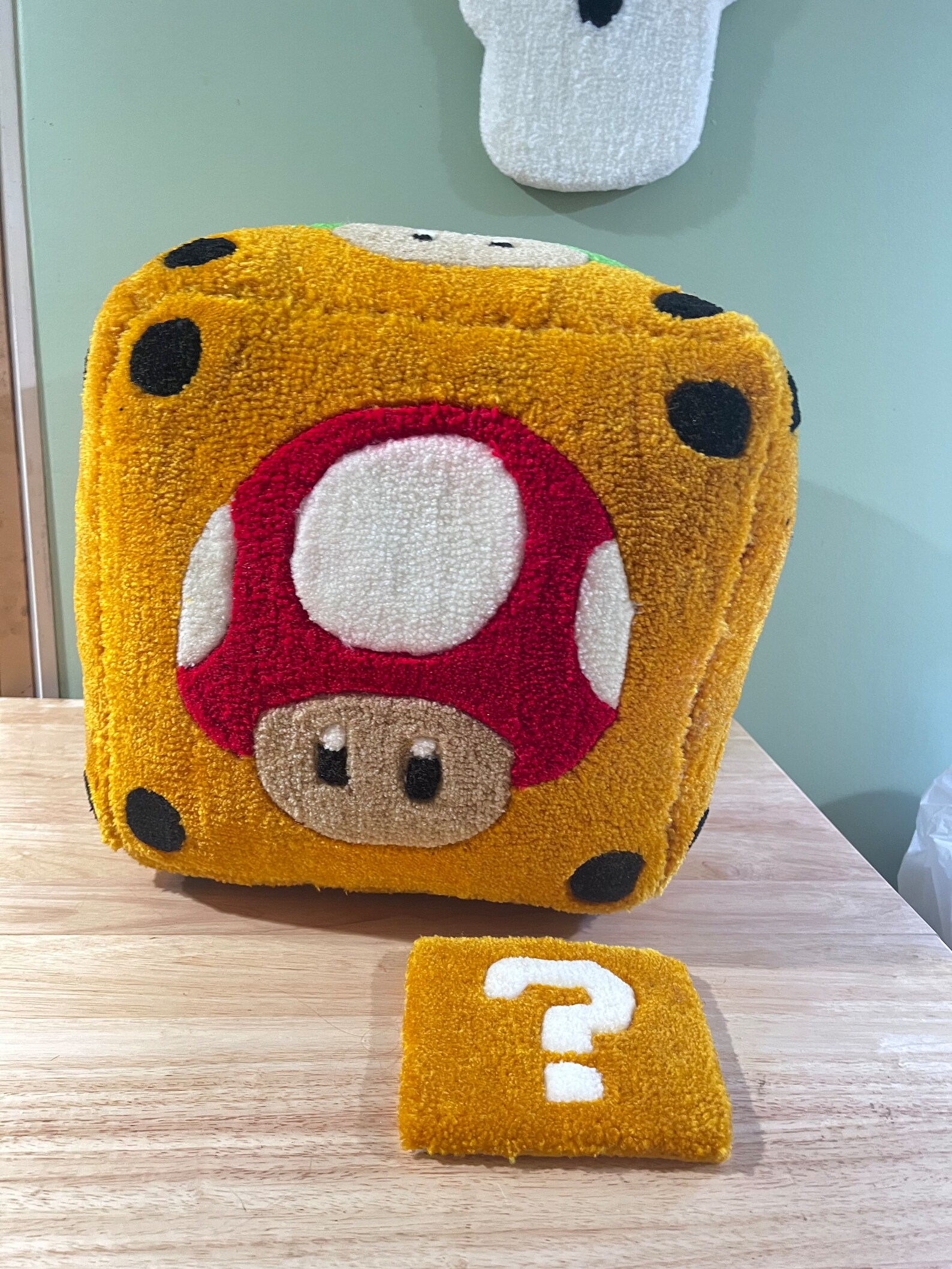 Tufted Super Mario Mystery Box Cube Foot Ottoman 100% - Etsy