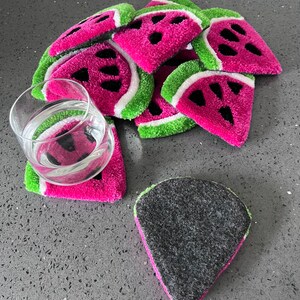 Handmade Tufted Watermelon, Rugs, Magnets, Coasters, Purse, Mug Rug ...