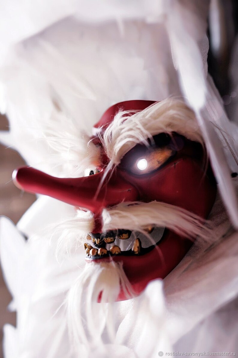 Classic Japanese Tengu Mask - Etsy