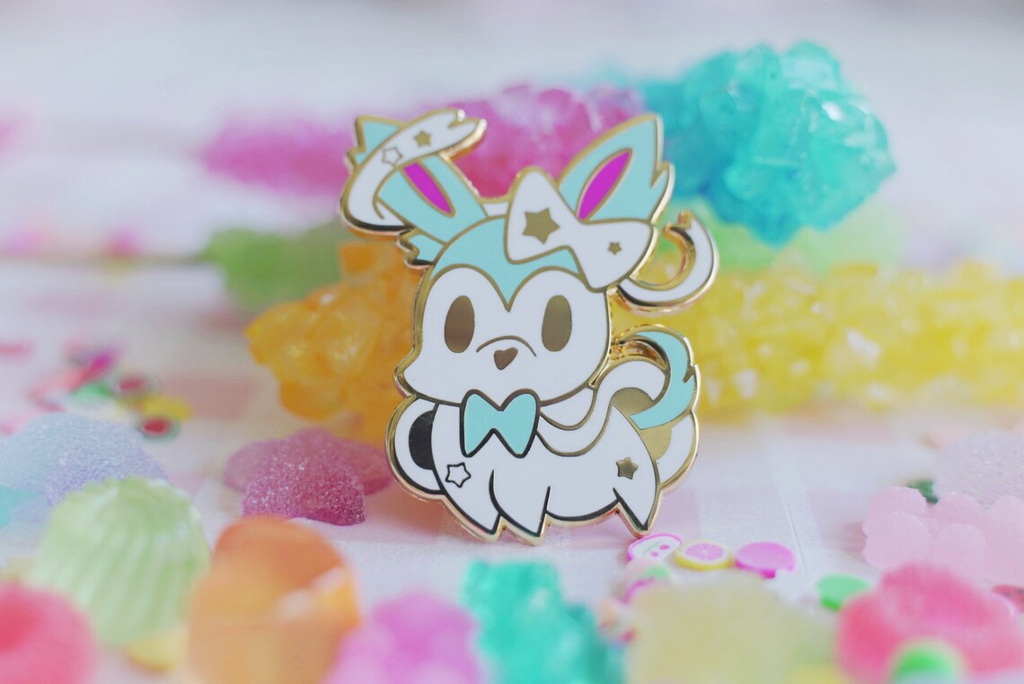 Sylveon Shiny Eeveelution Enamel Pin - Etsy