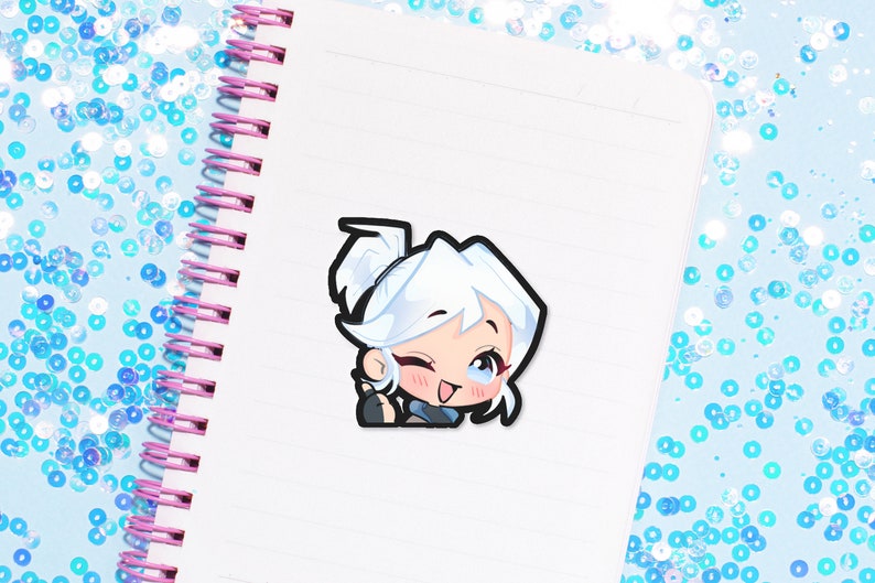 Kawaii Valorant Jett 3 Vinyl Sticker // Waterproof Laptop Decal ...