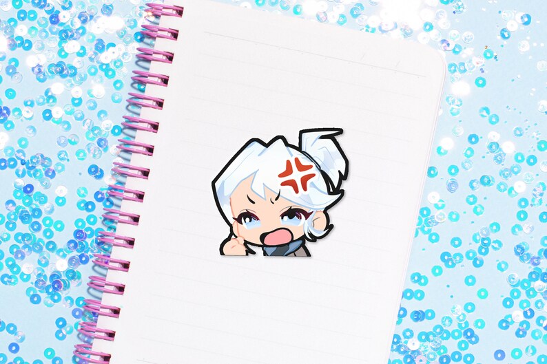 Kawaii Valorant Jett 3 Vinyl Sticker // Waterproof Laptop Decal ...