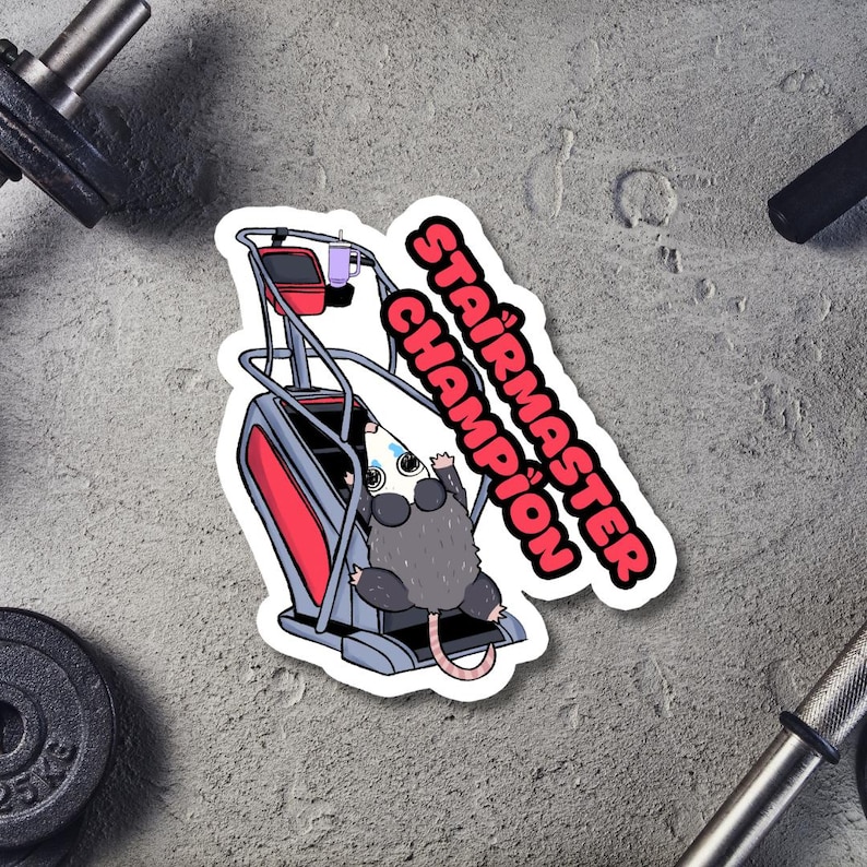 Stairmaster Champion Vinyl Sticker // Waterproof Laptop Decal // Water ...