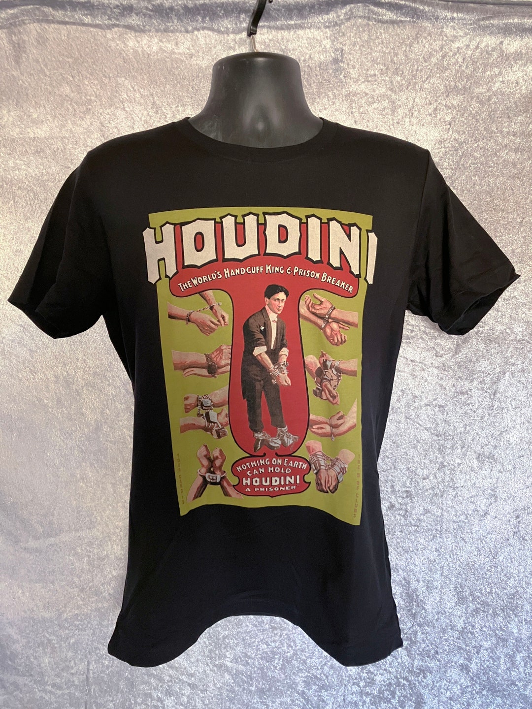 Houdini Golden Age Magician Poster T-shirt Hidden Magic - Etsy