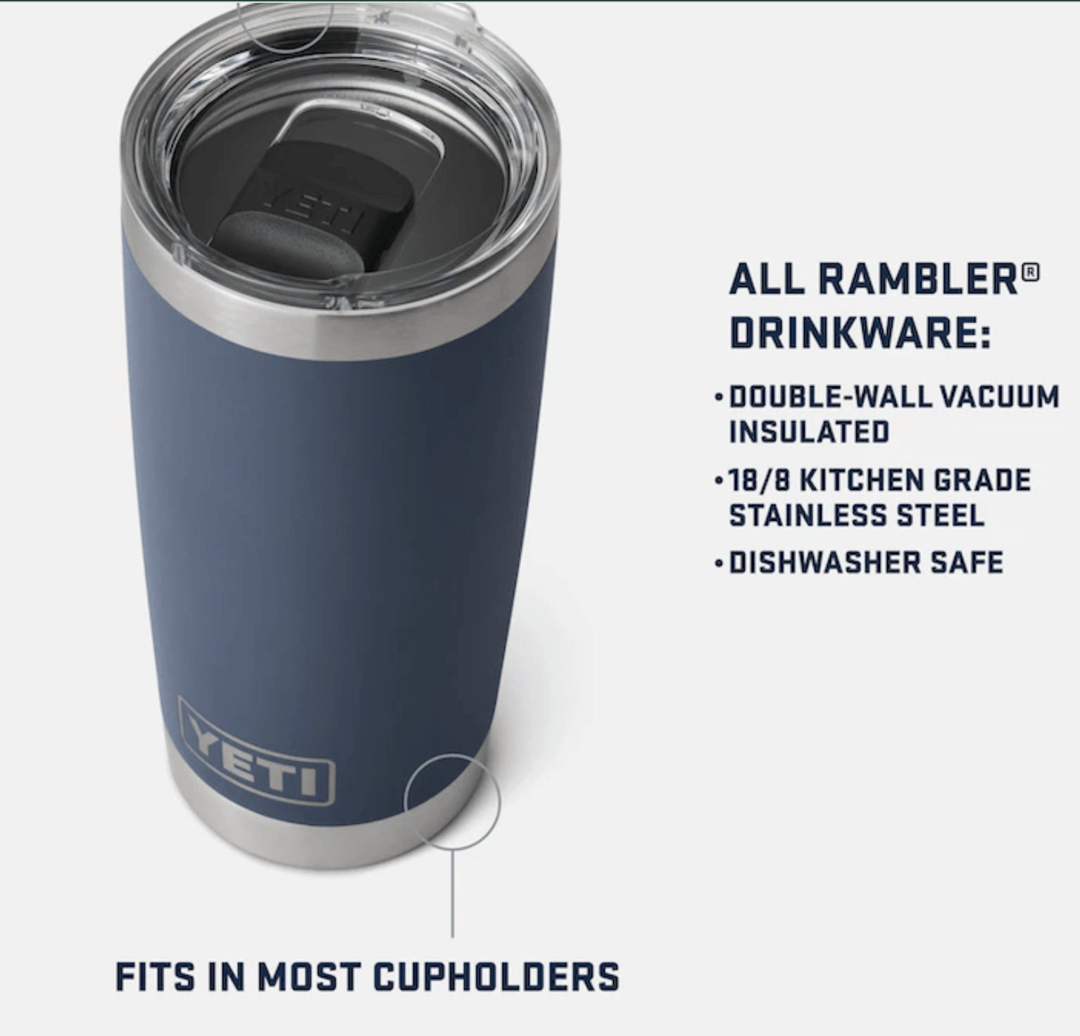 Personalized YETI TUMBLER 20 Oz Rambler Insulated Travel Mug ...