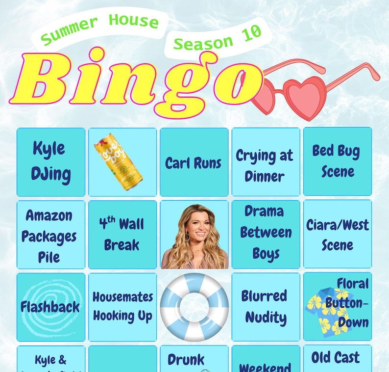 Summer House Season 10 Bingo Game | Bravo Watch Party (instant Download ...