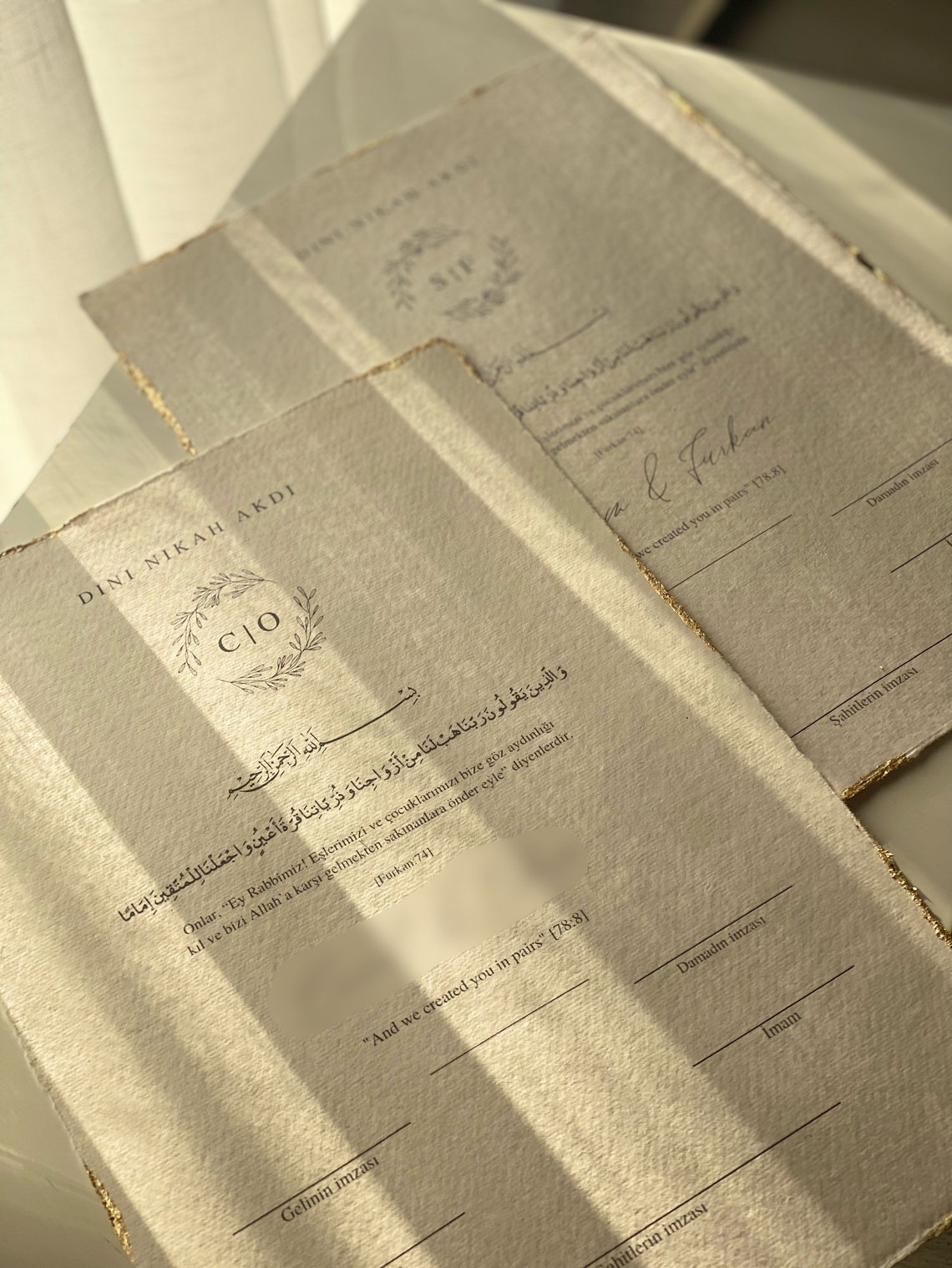 Dini Nikah Akdi Made of Handmade Paper - Etsy