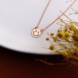 Happy Birthdays With Emoji Smile Face Necklace, Smiley Face Necklace ...