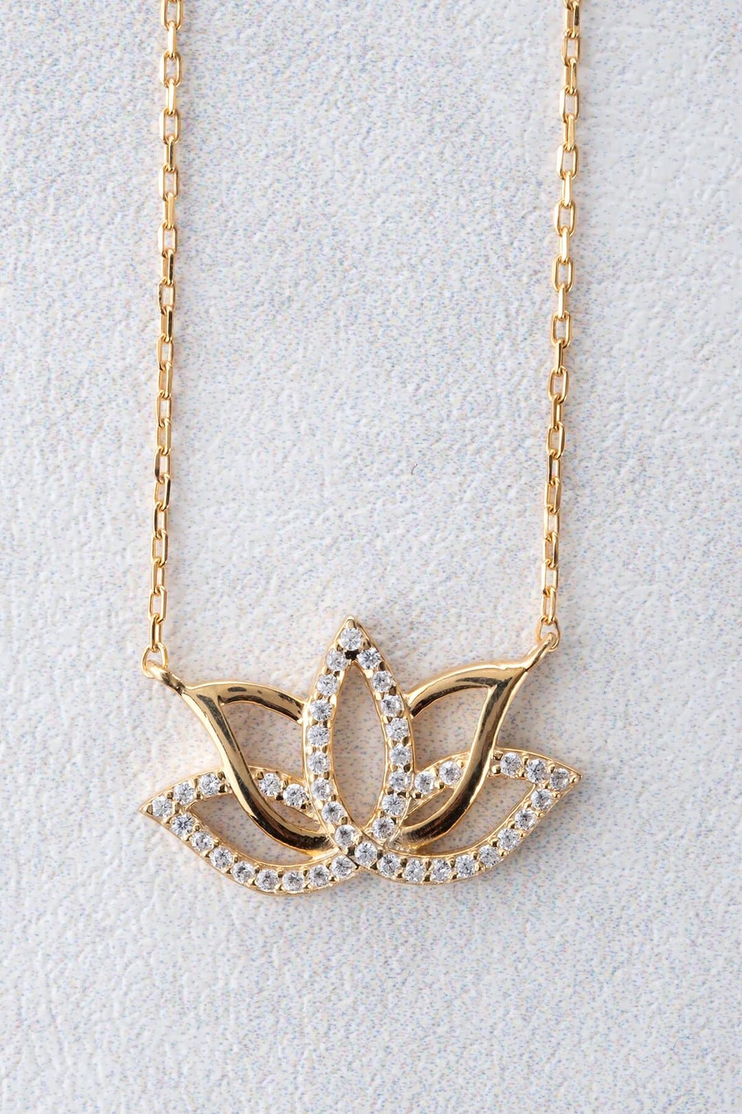 Lotus Flower Necklace: 925 Sterling Silver Pendant, Handmade Jewelry - Etsy