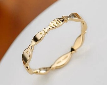 14k Solid Gold Ring - Etsy