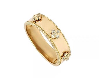 Gold Clover Ring - Etsy