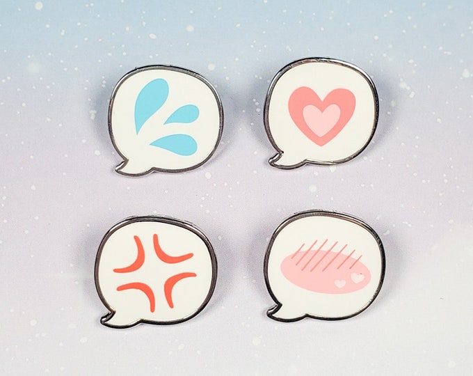 Emote Filler Pins - Cute Emotion Enamel Pins - Etsy
