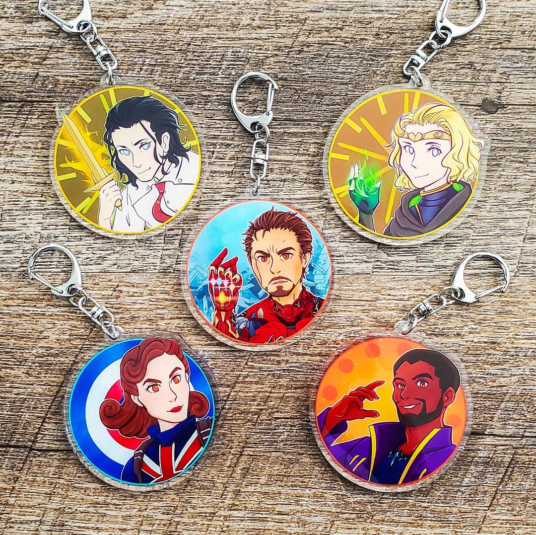 Loki Keychain, Iron-man Keychain, Sylvie Keychain, Captain Carter ...