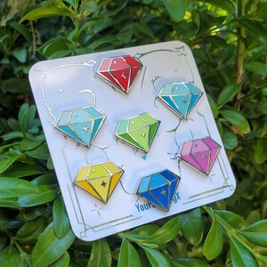 Chaos Emerald Filler Enamel Pins Silver Enamel & All 7 - Etsy