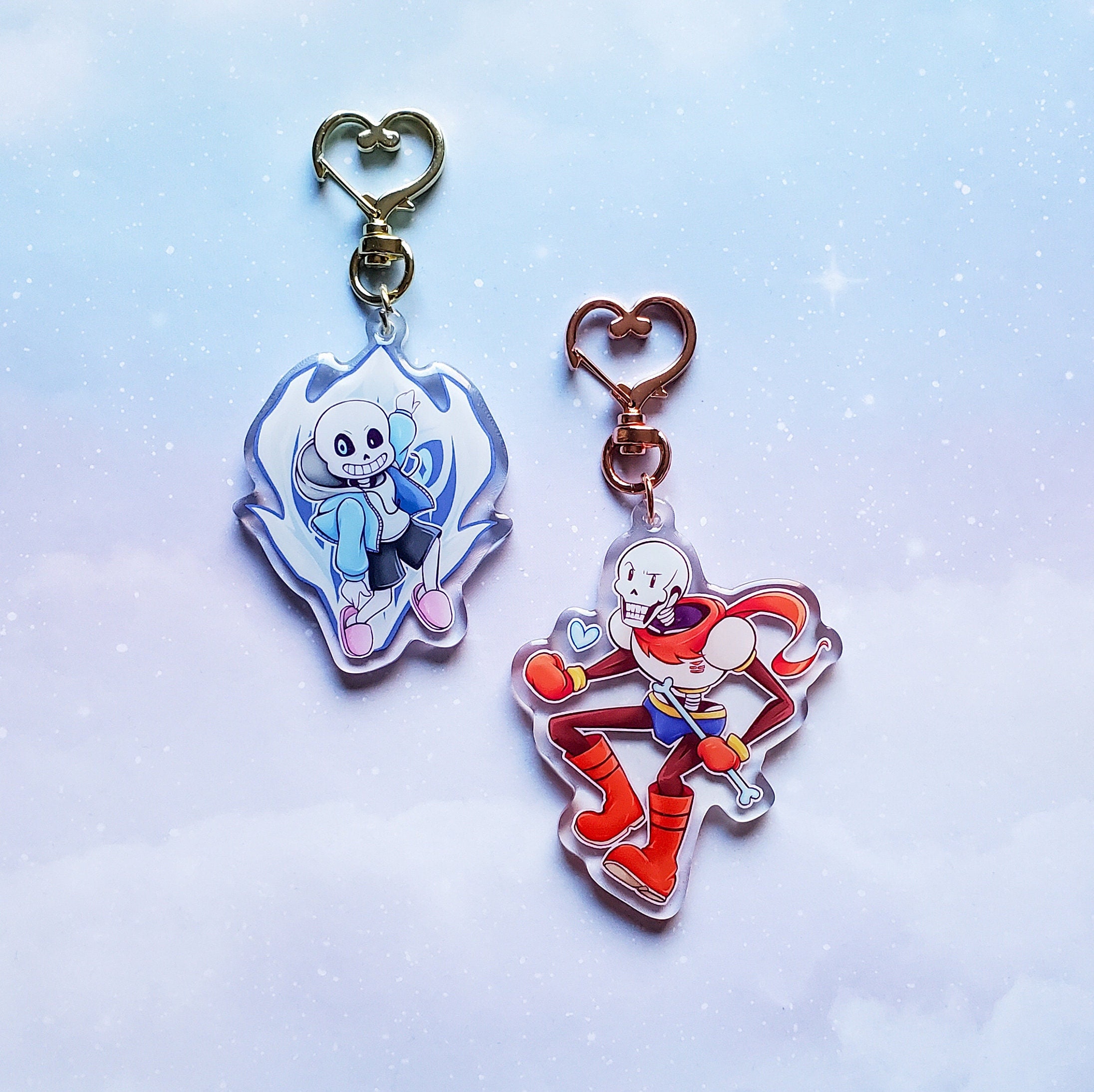 Sans & Papyrus - Undertale Sans Keychain - Undertale Papyrus Keychain ...