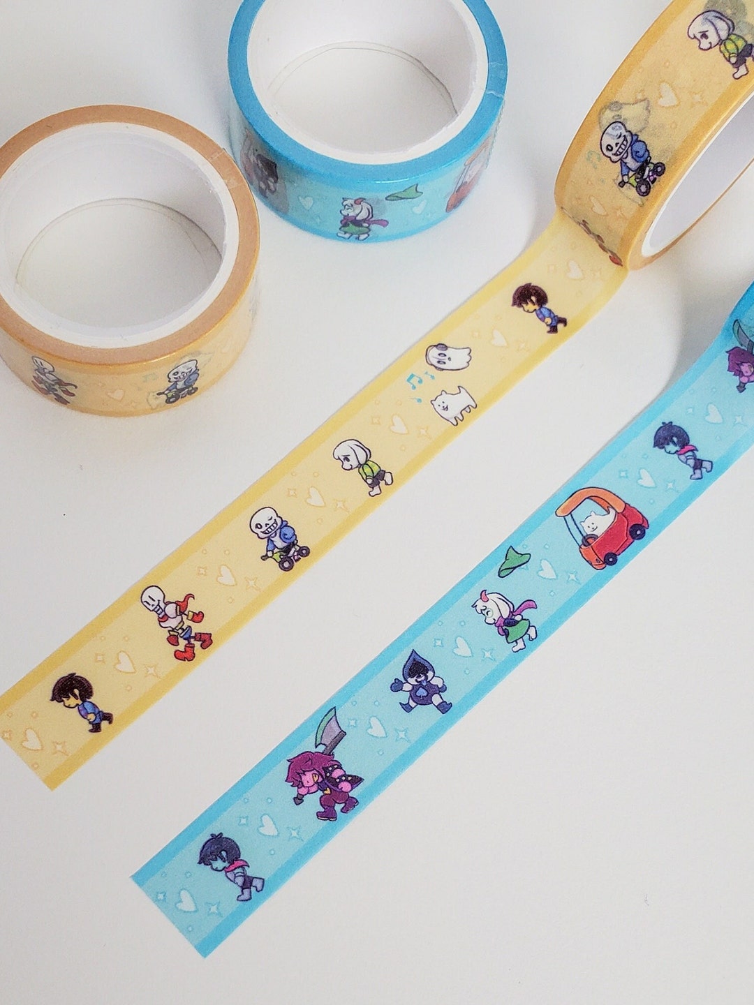 Deltarune & Undertale Washi Tape 1.5cm (frisk, Kris, Susie, Ralsei ...