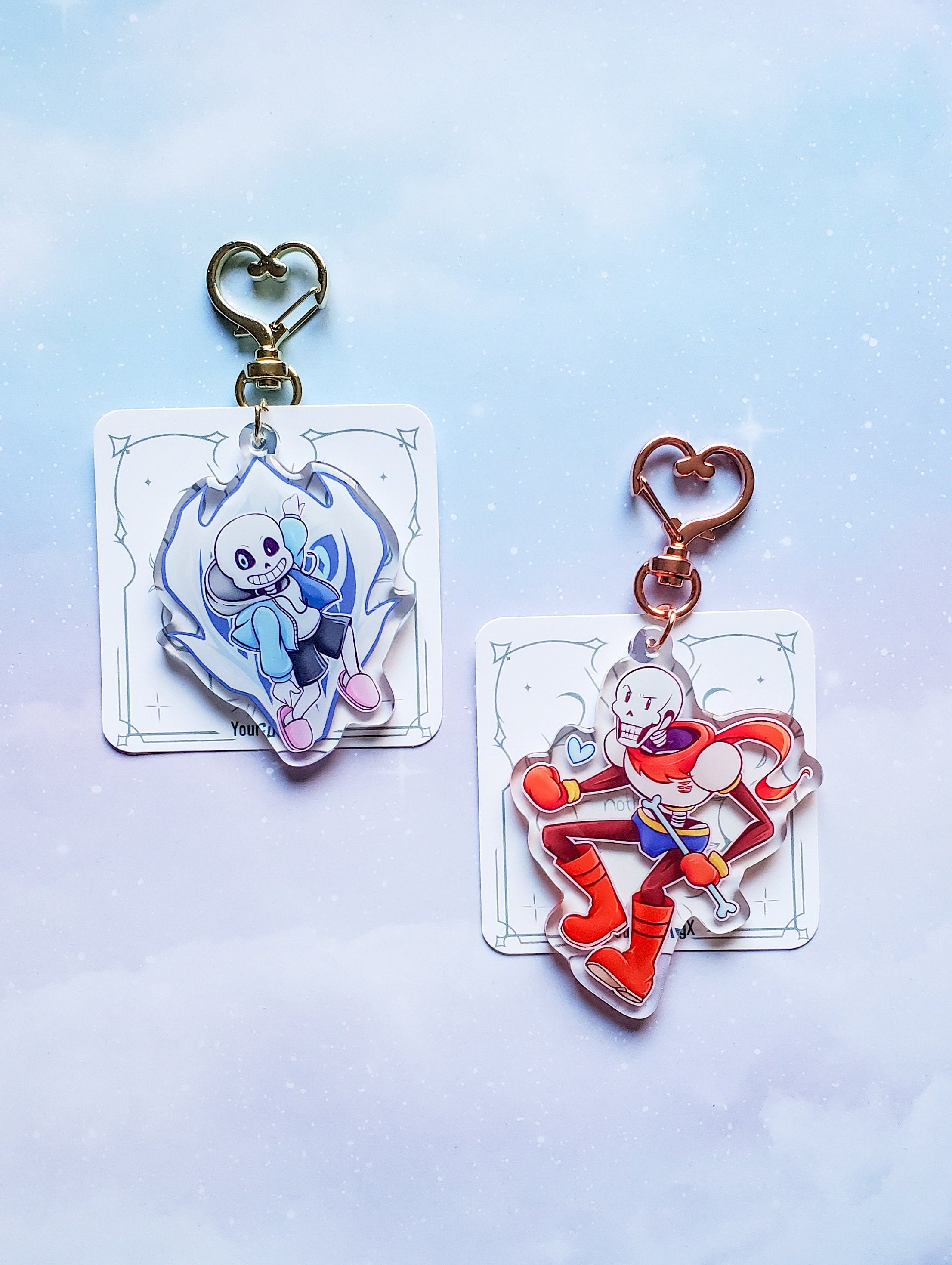 Sans & Papyrus Undertale Sans Keychain Undertale Papyrus - Etsy