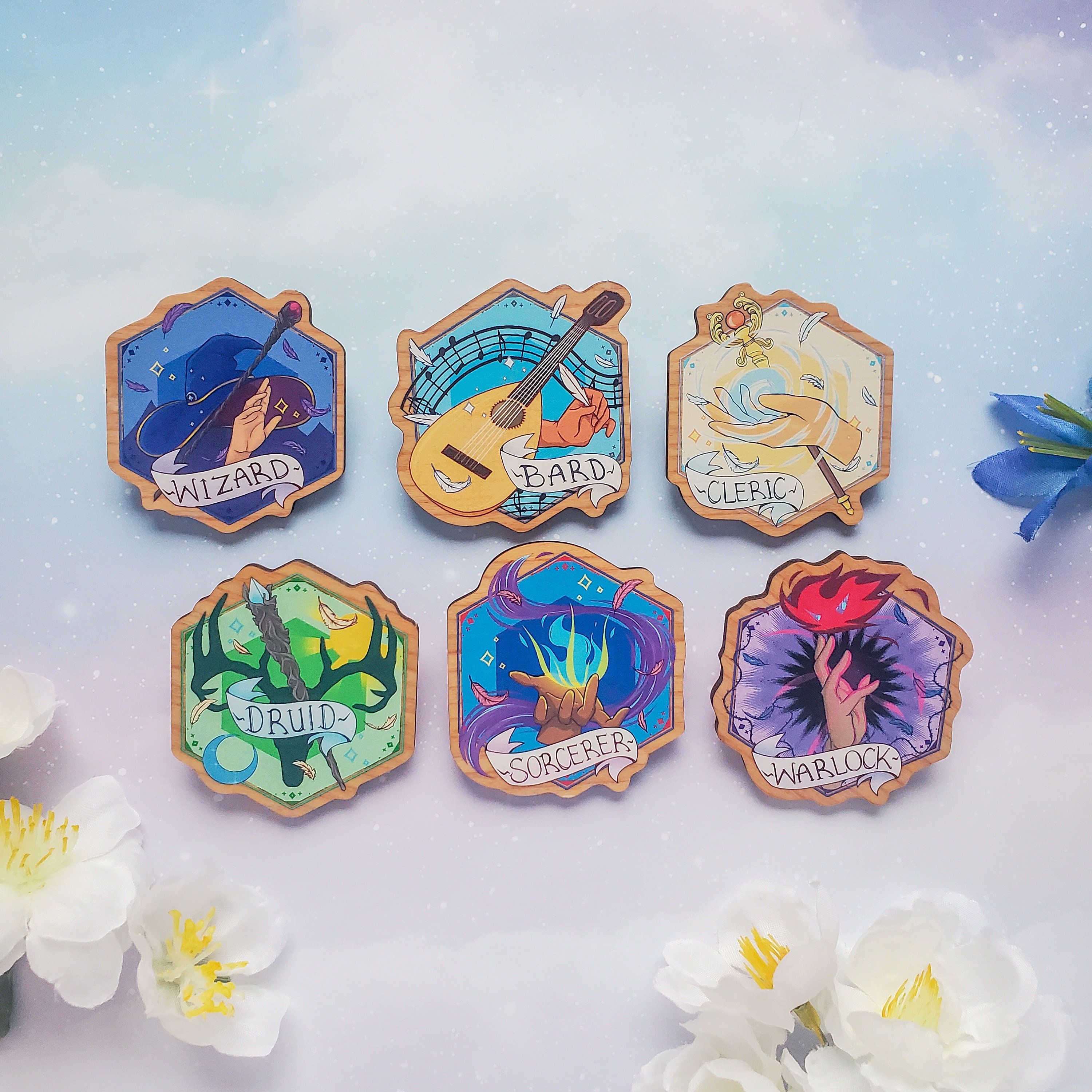 Dnd Class Wooden Pins Dnd Class Emblems Dungeons and - Etsy UK