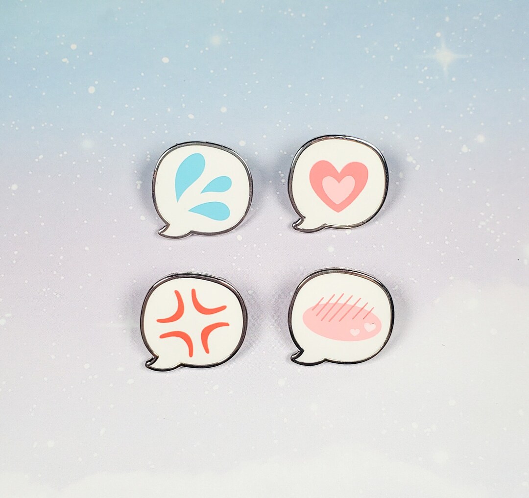 Emote Filler Pins - Cute Emotion Enamel Pins - Etsy