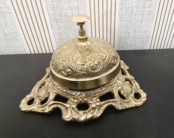 Antique Brass Service Bell - Etsy
