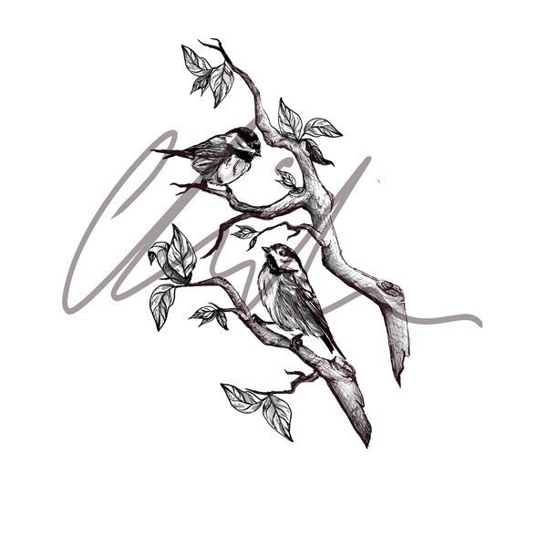 Chickadee Tattoo - Etsy