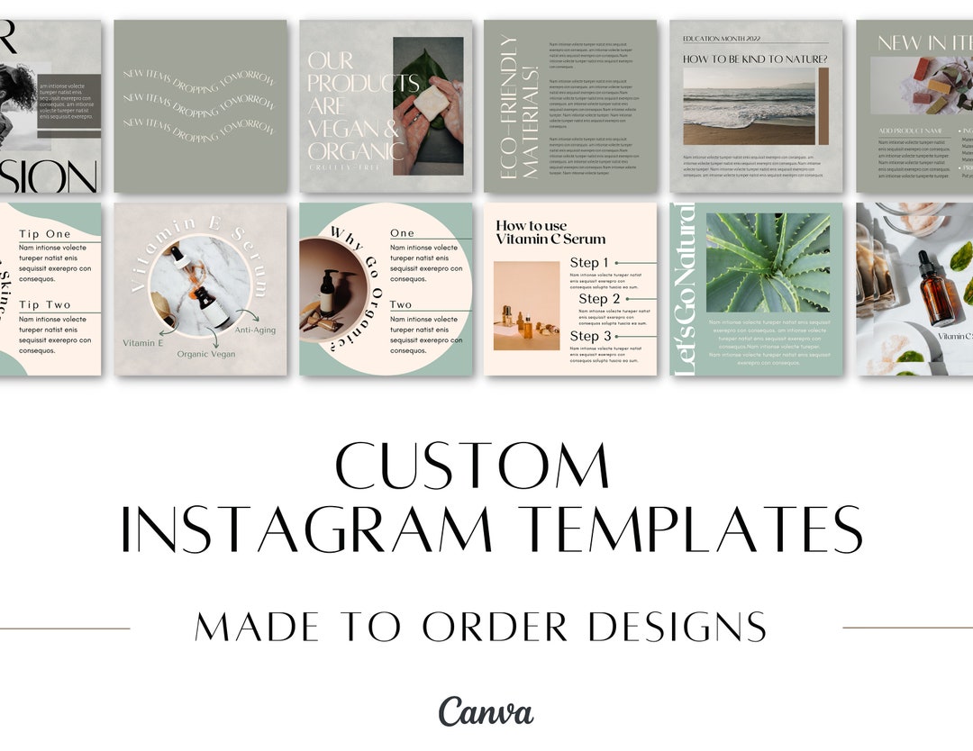 30 Custom Instagram Template, Made to Order Instagram Template ...