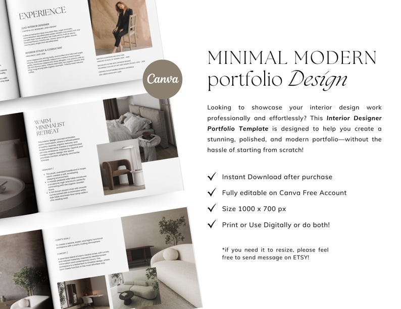 Interior Design Portfolio | Canva Template for Interior Designer ...