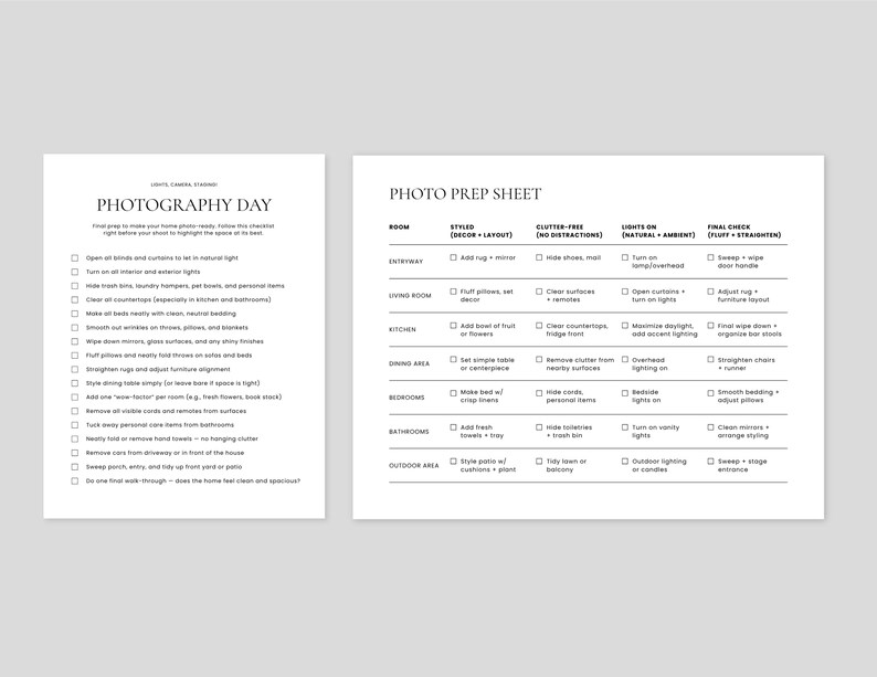 Home Staging Checklist Template Canva – Clickable Checkboxes PDF ...