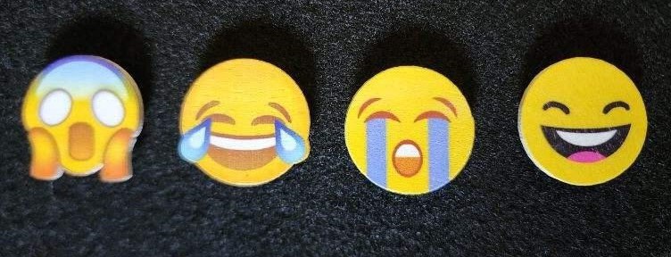 Funny Emoji Magnets: Smiling & Silly Faces (4-piece Set) - Etsy