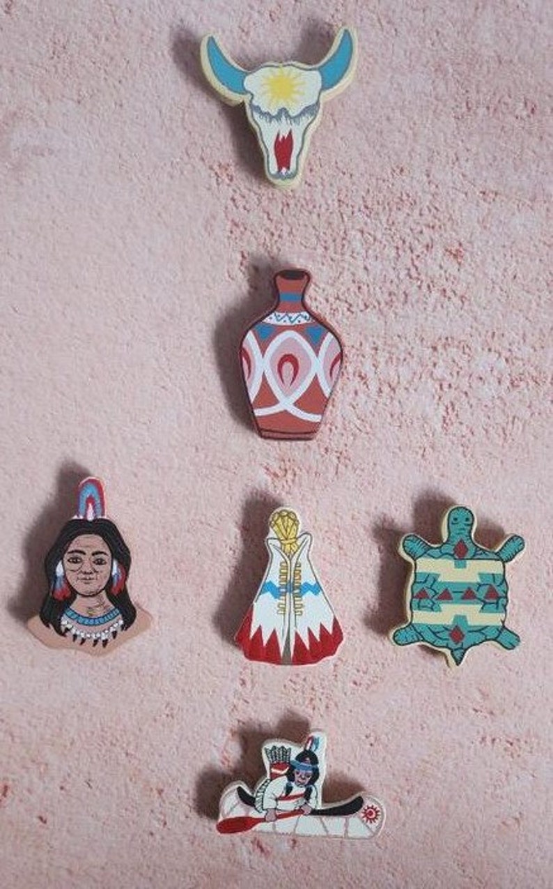 Native American Style Magnet, Indian Art Style Magnet, US Indigenous ...