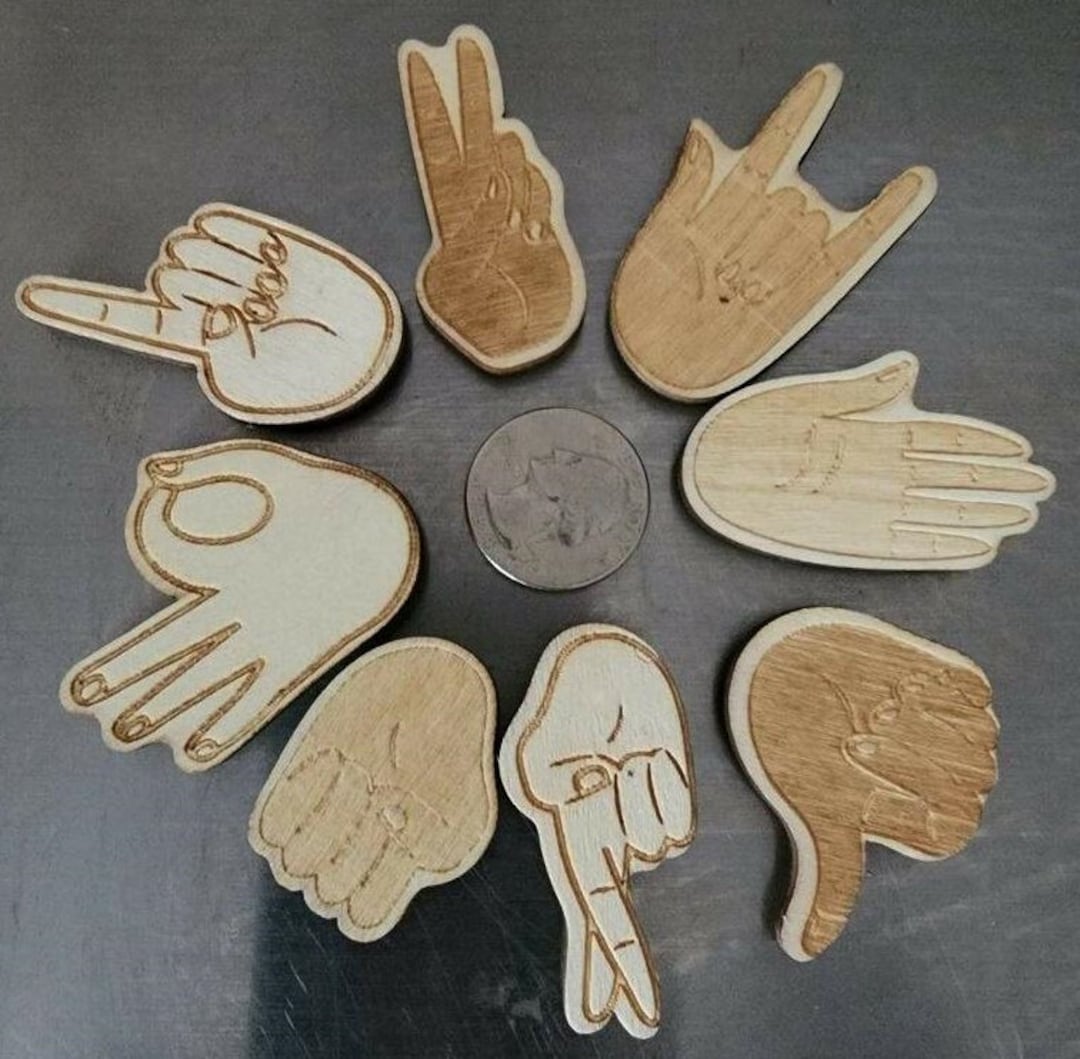 Hand Magnet, Peace Magnet, Sign Language Magnet, High Five Magnet, I ...