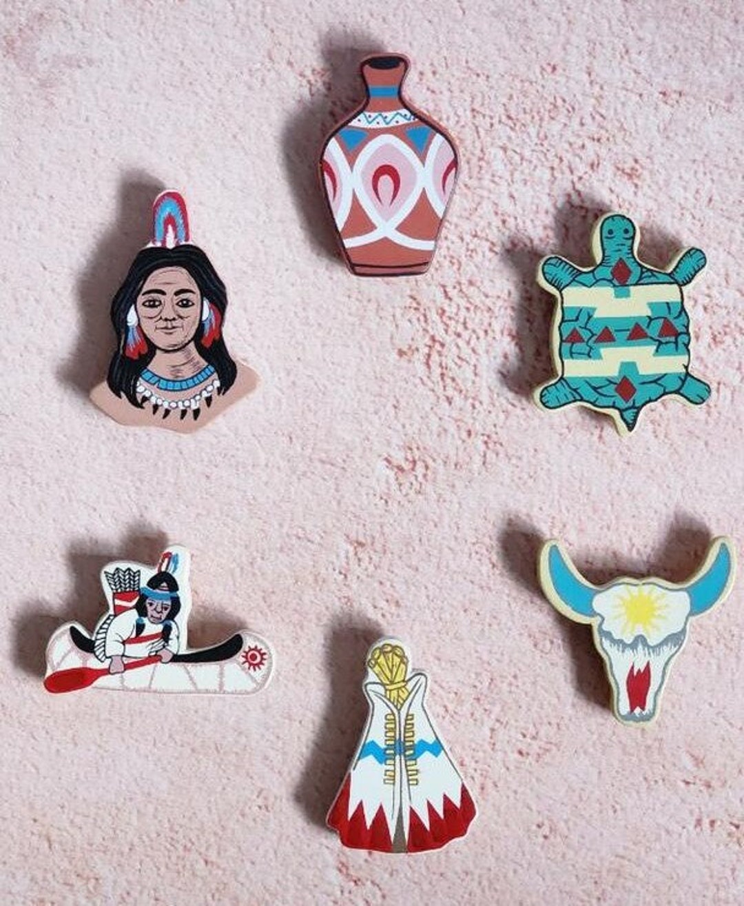 Native American Style Magnet, Indian Art Style Magnet, US Indigenous ...