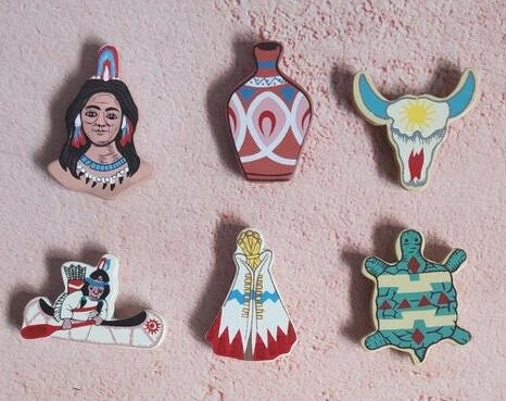 Native American Style Magnet, Indian Art Style Magnet, US Indigenous ...