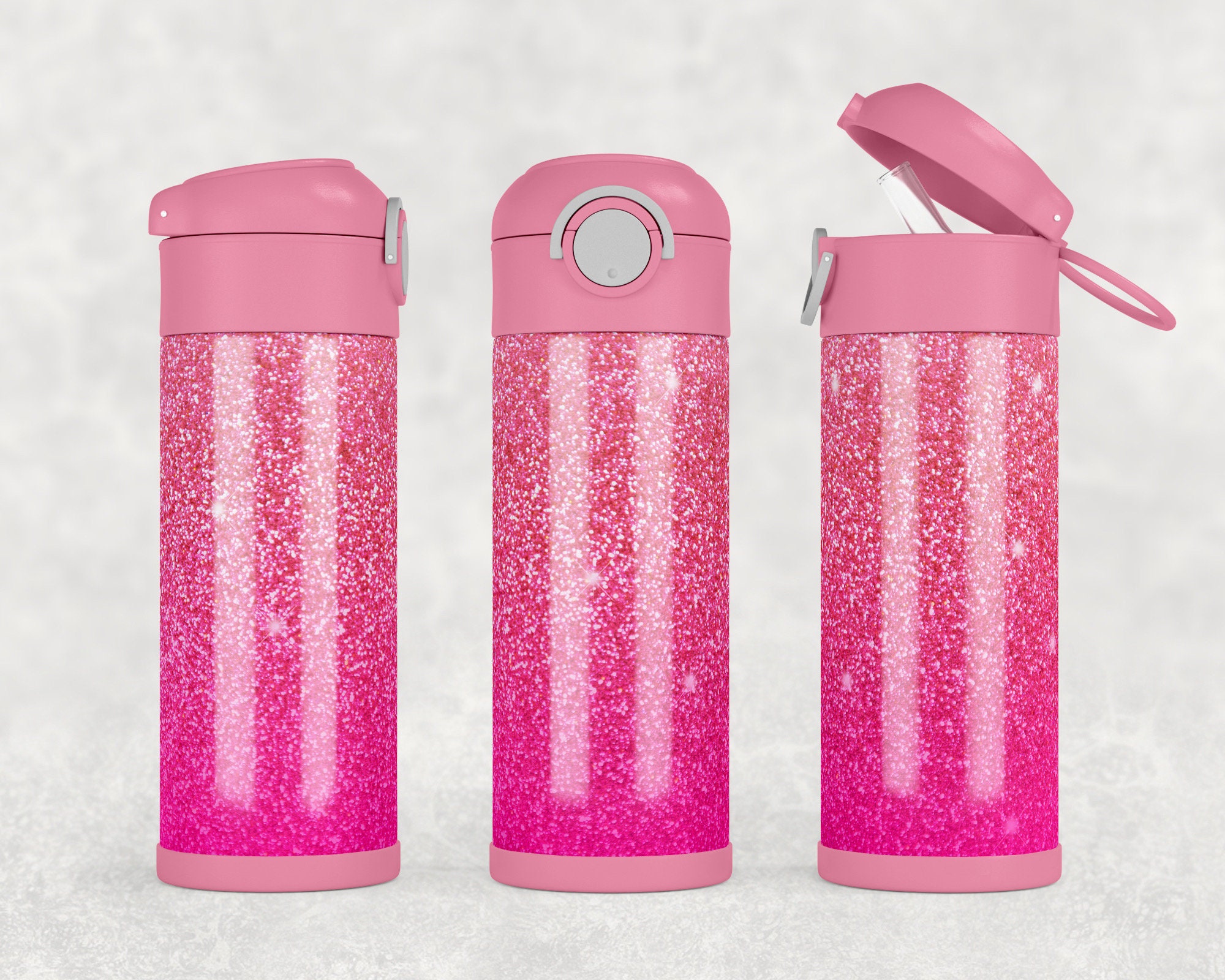 Pink Sparkles Kids Water Bottle, Kids Sippy Cup, Toddler Water Bottle ...