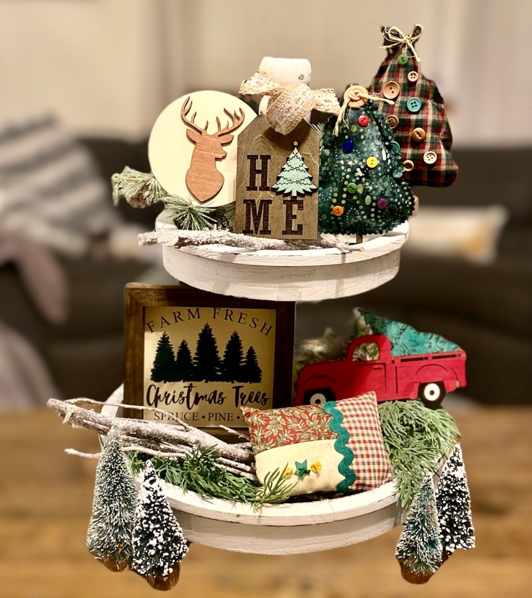 Tiered Tray Holiday Decor - Etsy