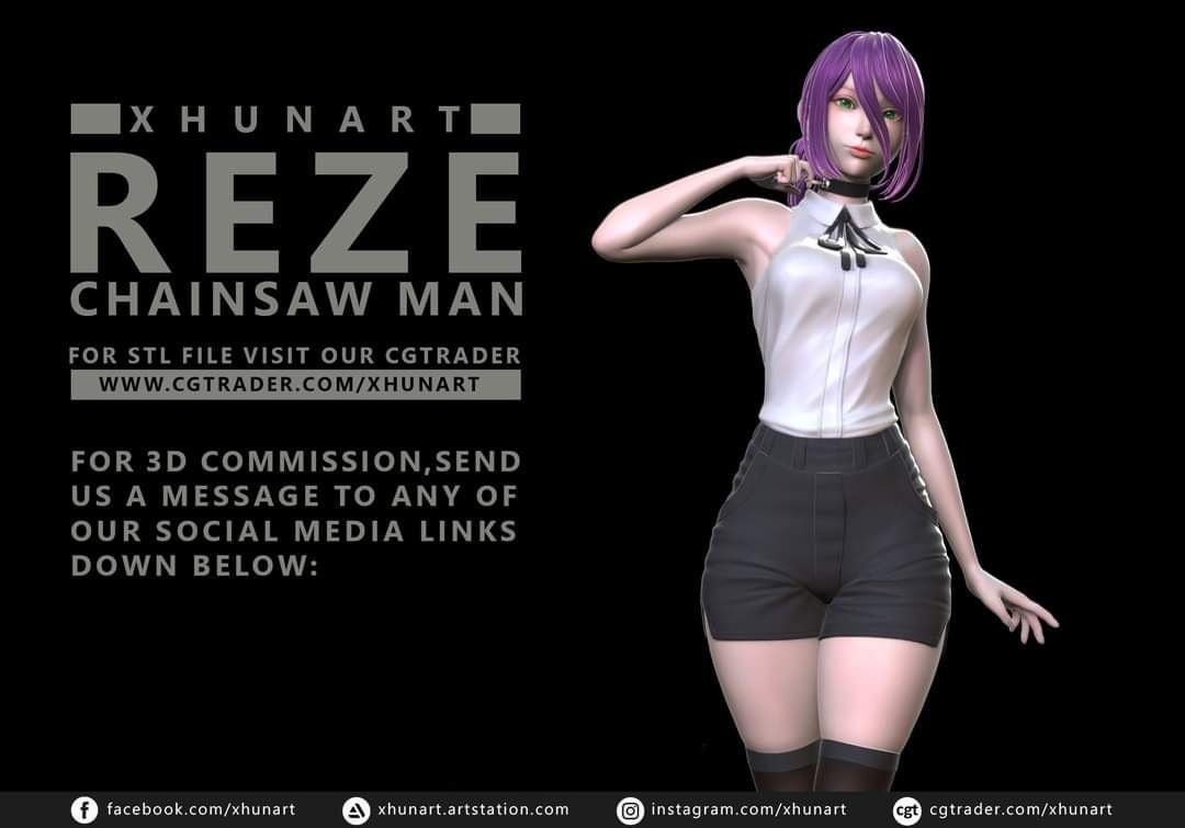 Chainsaw Man,reze, 1:7, Fan Art Unpainted Garage Kit, Figurines - Etsy