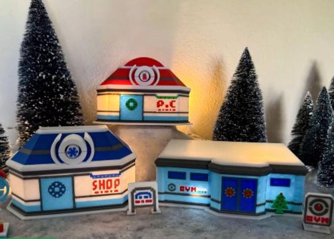 Pokemon,christmas Building1:20, Fan Art Unpainted Garage Kit, Figurines ...