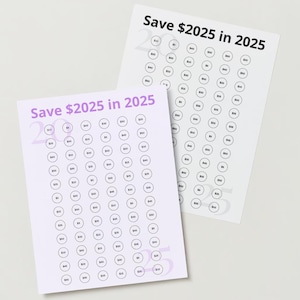 2025 Savings Challenge Printable Tracker Financial Planner Money ...