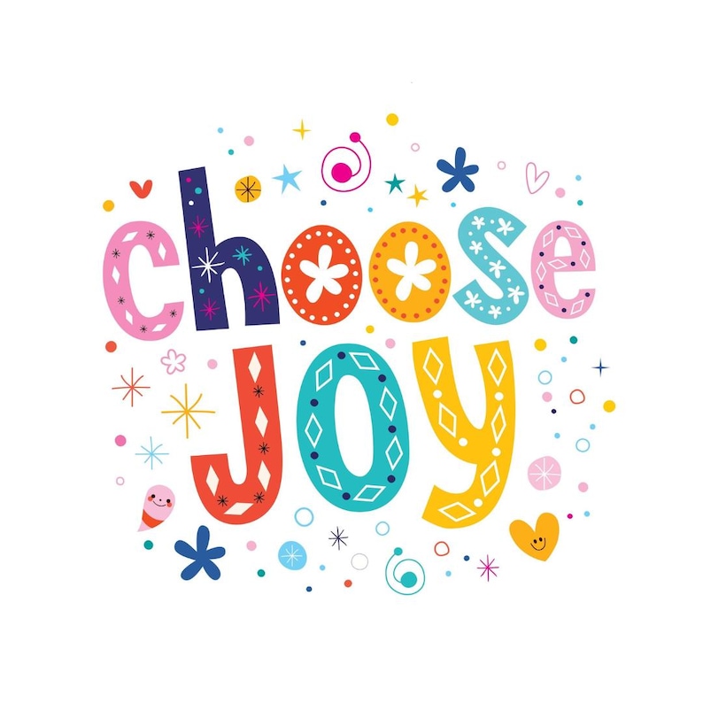 Choose Joy Sticker | Colorful Die Cut Inspiration for Everyday ...