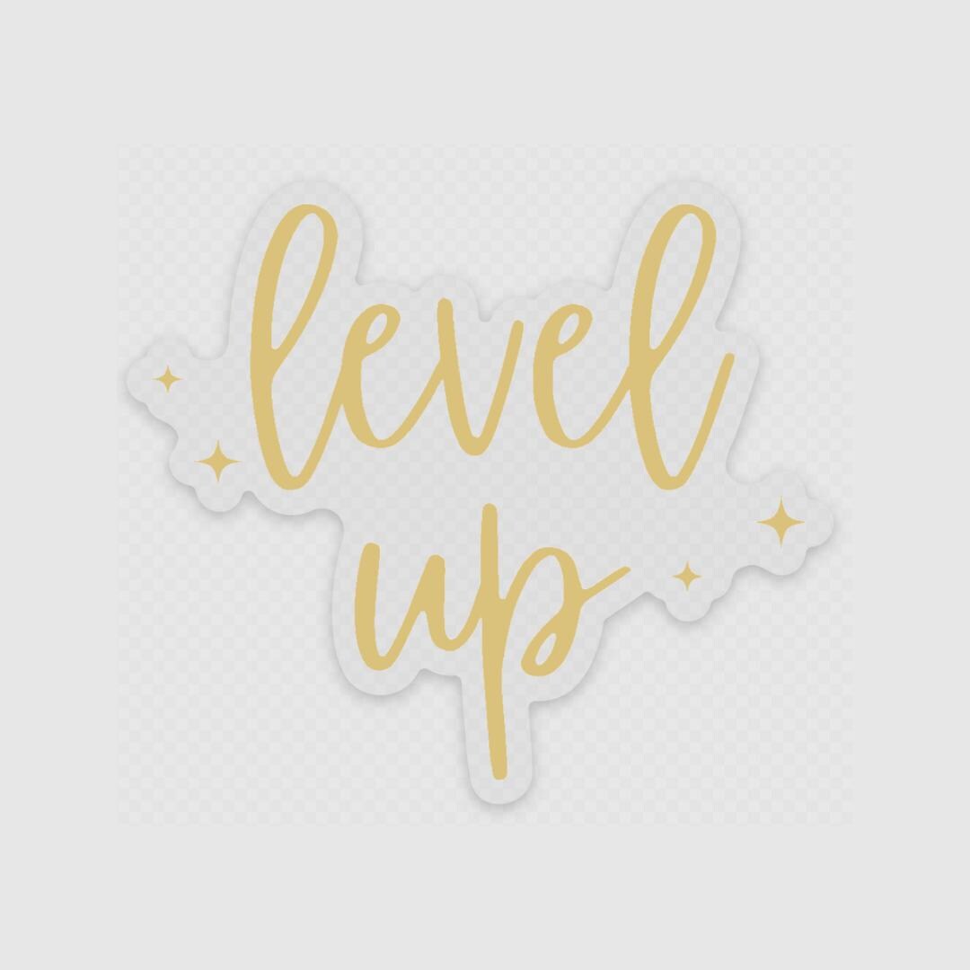 Level up Transparent Sticker - Etsy