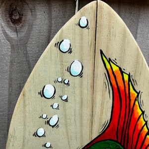 Front Porch Fish Decor | Surfboard Art | Tropical Porch Decoration ...