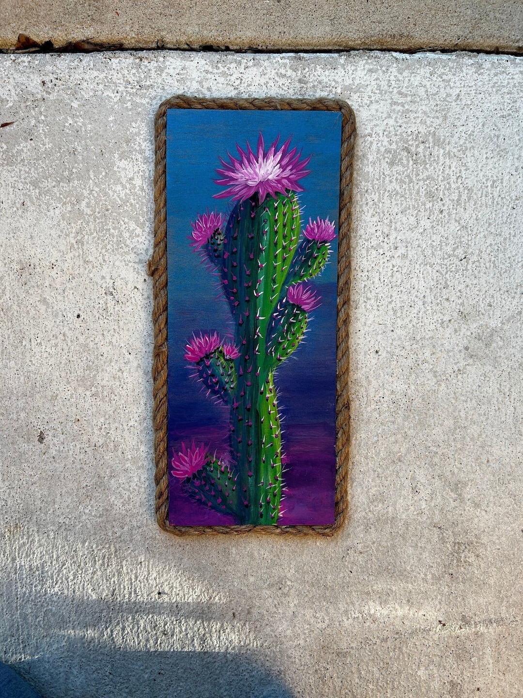 Cactus Wall Decor,southwestern Cactus Acrylic Painting,southwestern ...