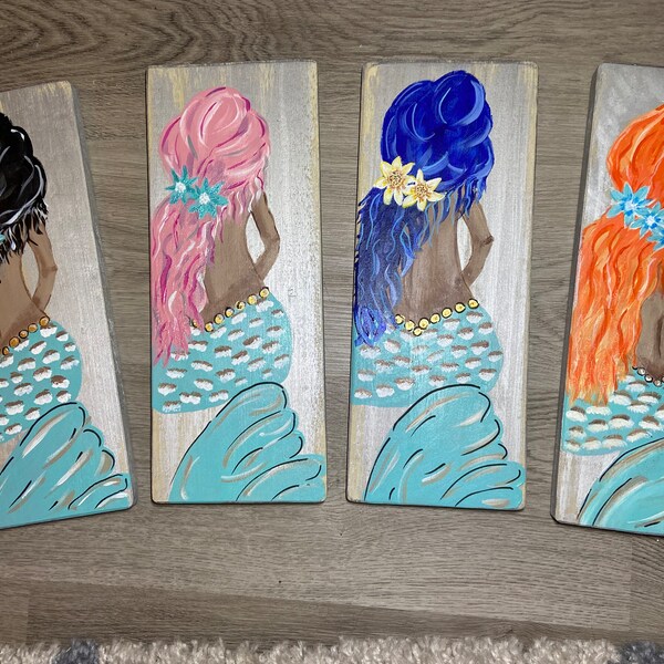 Hand Painted Mermaid - Etsy