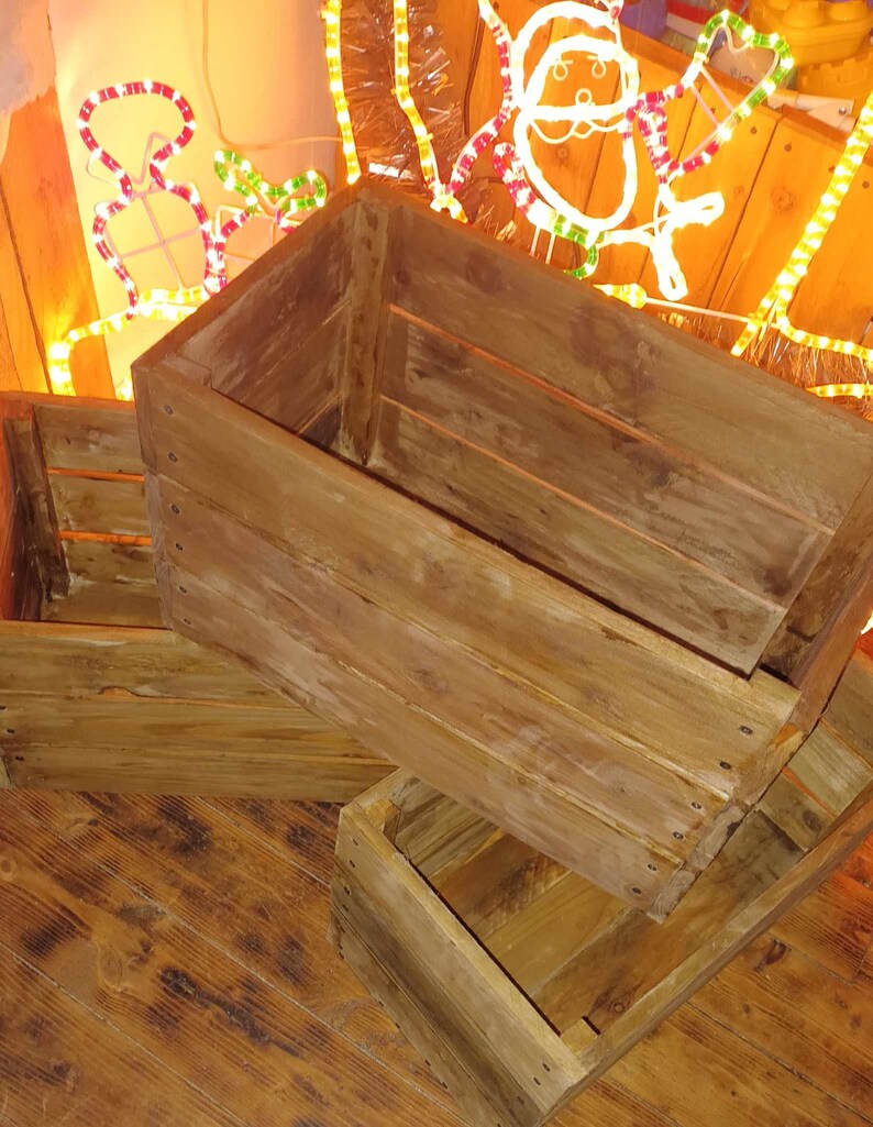 Storage Wooden Crates, Great Sturdy Quality Boxes in Sets of 1-12 ...