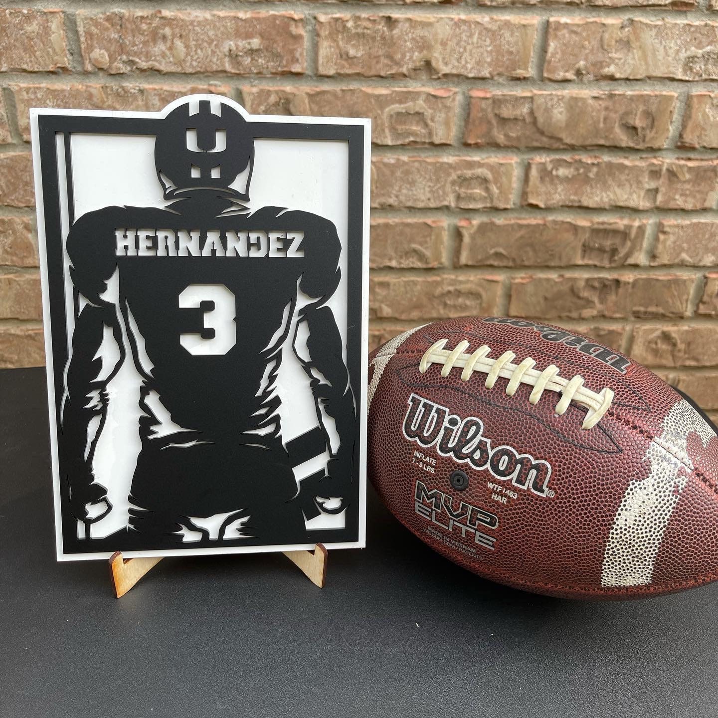 Football Player Sign, Football Gift, Football Team Gift, Football ...
