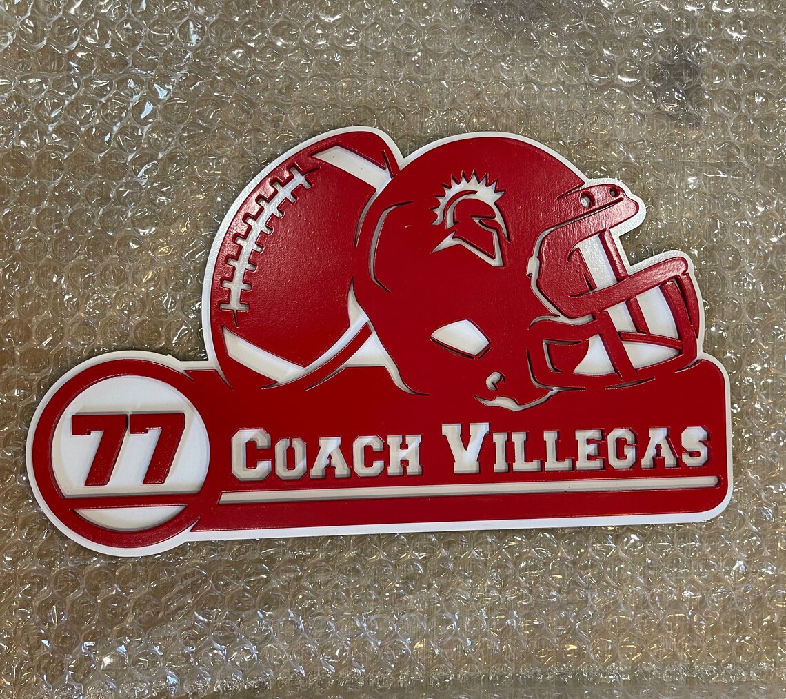 Football Player Sign, Football Gift, Football Team Gift, Football ...