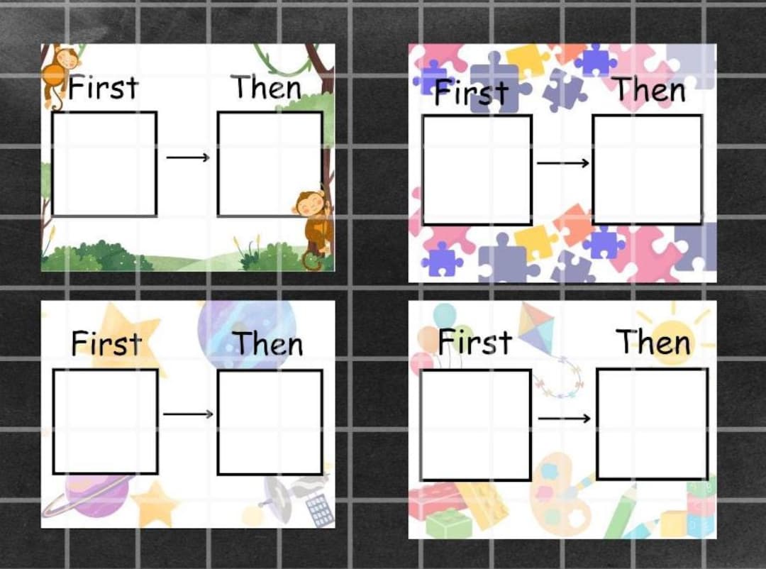 Printable First/then Board Set for Kids - ABA Therapy, RBT, Classroom ...